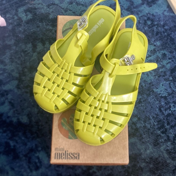Mini Melissa | Shoes | Mini Melissa Kids Jelly Sandals Lime Green ...